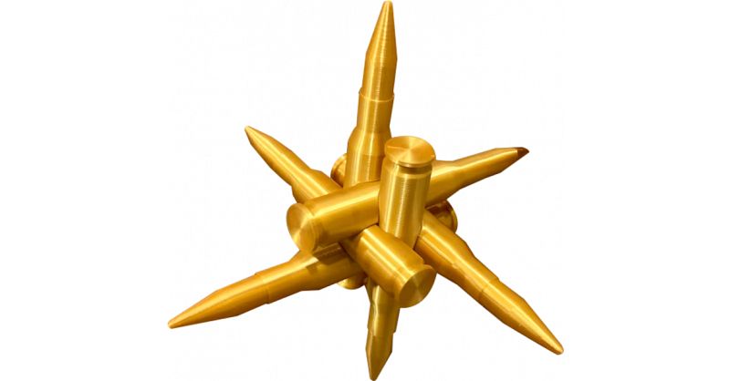 Bullet Burr Puzzle, Design 3 - .50 BMG | Albert Hopping | Puzzle Master Inc