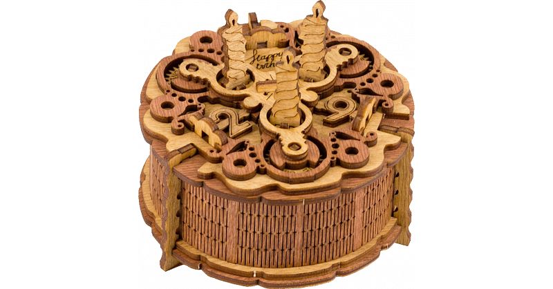 Birthday Cake Gift Puzzle Box | Wooden Puzzle Boxes | Puzzle Master Inc