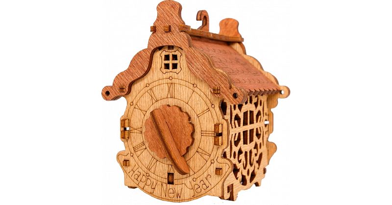 "Happy New Year" Treasure Box - Wooden DIY Kit | Puzzle Boxes / Trick Boxes | Puzzle Master Inc