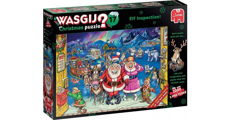 Wasgij Christmas #17 - Elf Inspection -2 x 1000 pc puzzles | 1000 ...