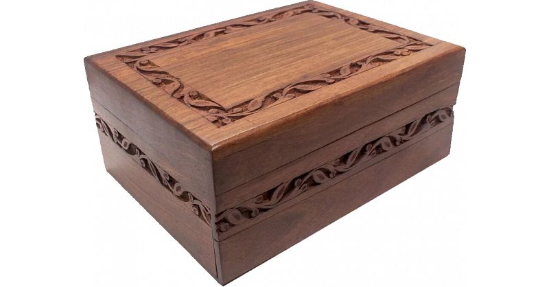 Carved Box | Wooden Puzzle Boxes | Puzzle Master Inc