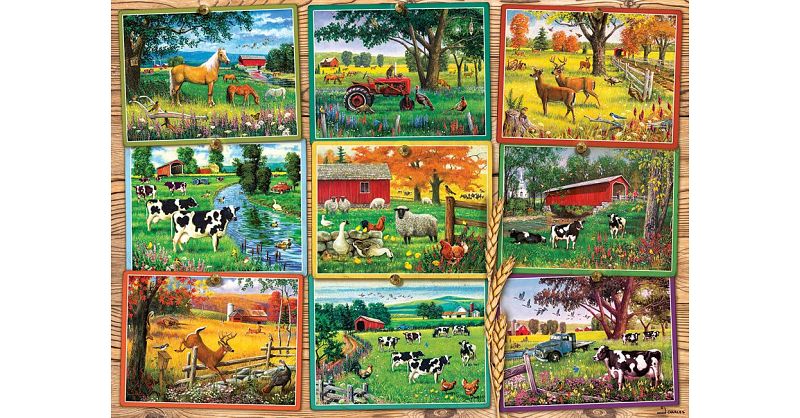 Postcards From The Farm | 1000 Pieces | Puzzle Master Inc