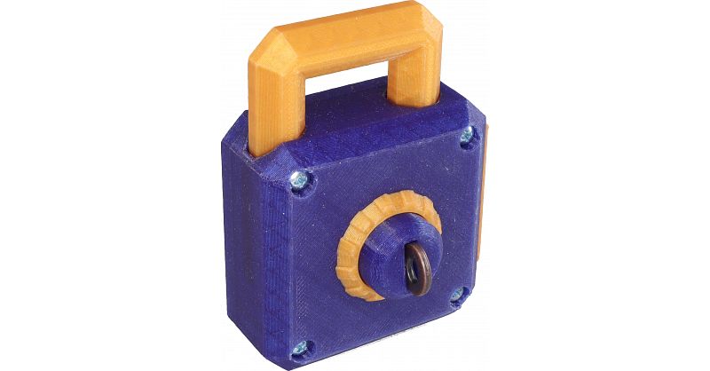 Dial It In Lock - Purple and Gold | Puzzle Locks | Puzzle Master Inc