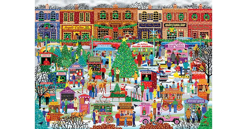 Downtown Holiday Festival - Large Piece Jigsaw Puzzle | Large Piece ...