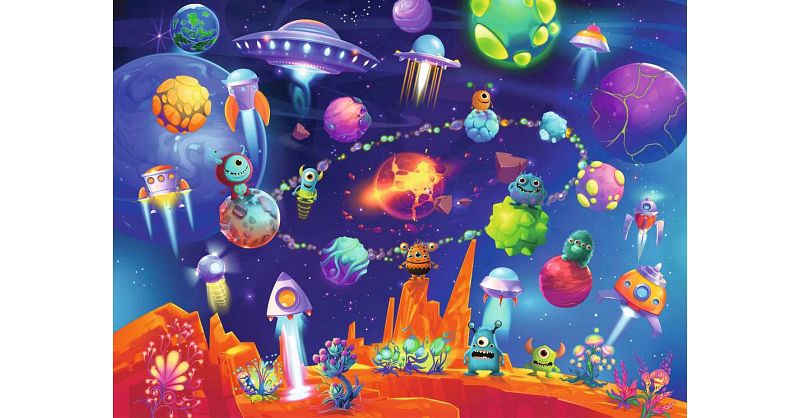 Space Aliens | 1-100 Pieces | Puzzle Master Inc