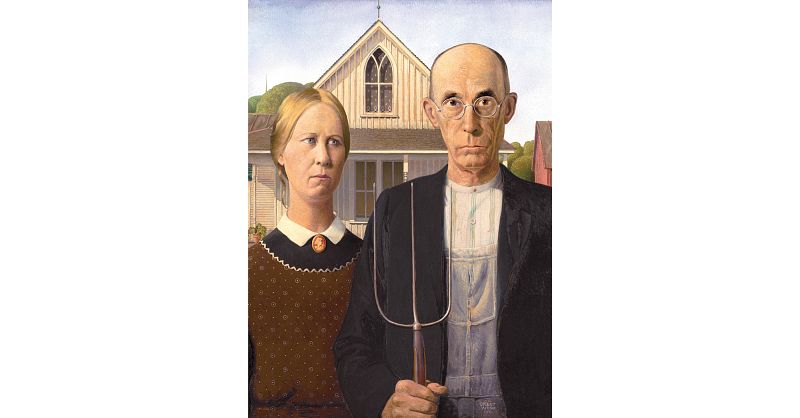Grant Wood - American Gothic | 1000 Pieces | Puzzle Master Inc