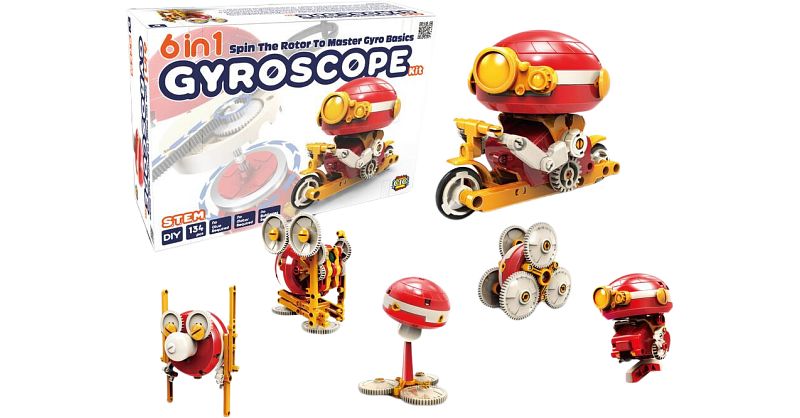 6-in-1 Gyroscope DIY Kit - STEM Science Gyro Basics | Science Kits ...