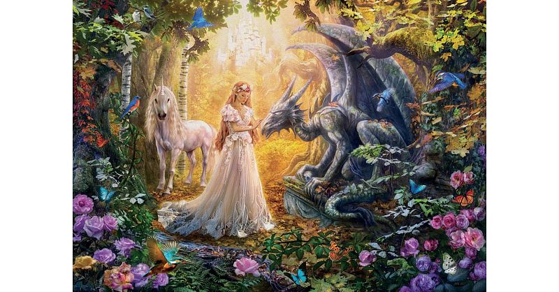 Dragon, Princess and Unicorn | 1001 - 5000 Pieces | Puzzle Master Inc