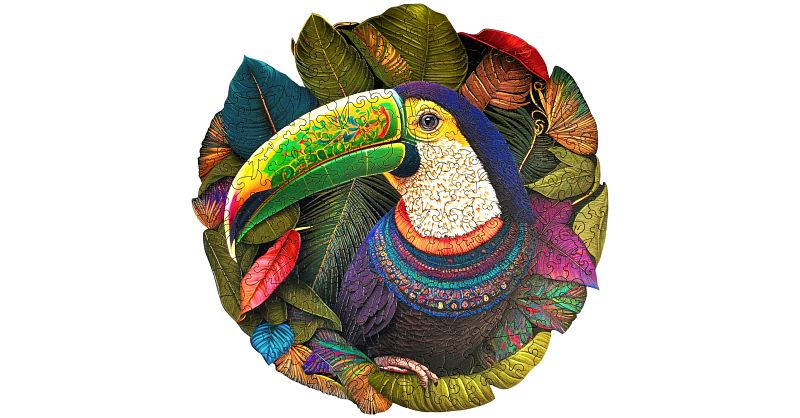 Toucan - 200 Piece Shaped Wooden Jigsaw Puzzle | Wooden Jigsaws ...