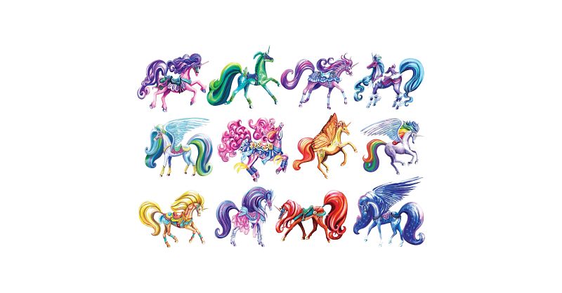 Unicorns - 12 Mini Shaped Puzzles | Shaped | Puzzle Master Inc