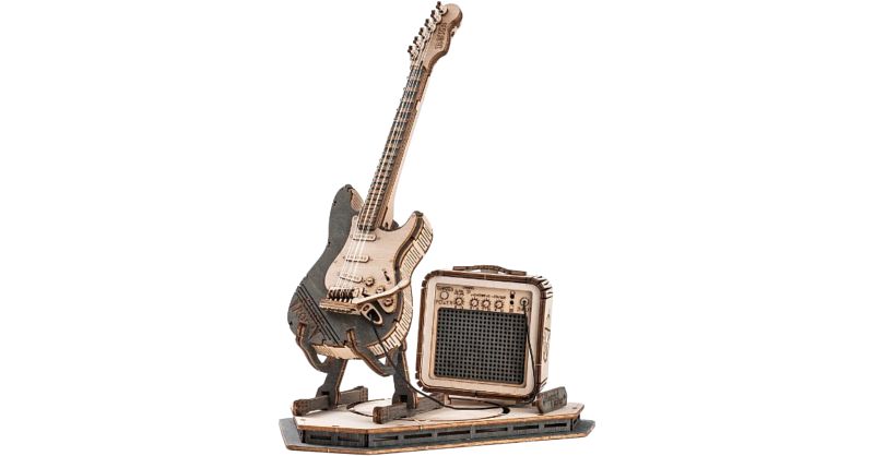 ROKR DIY Wooden Model Kit - Electric Guitar | Wooden Models & Kits ...