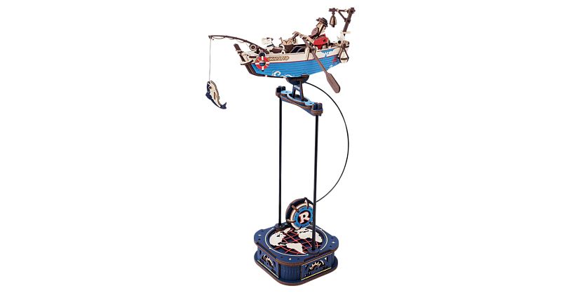 ROKR DIY Wooden Gravity Swing Model - Ocean Fisher | Wooden Models ...