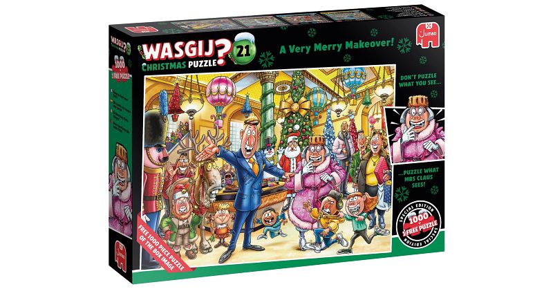 Wasgij Christmas #21 - A Very Merry Makeover -2 x1000 pc puzzles | 1000 ...