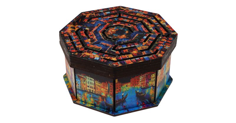 Art Version: Secret Maze Box - Wooden Puzzle Gift Box | Puzzle Boxes ...