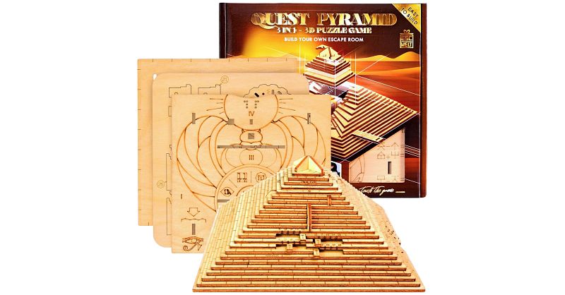 Quest Pyramid DIY - Wooden Puzzle Box Model Kit | Wooden Models & Kits ...